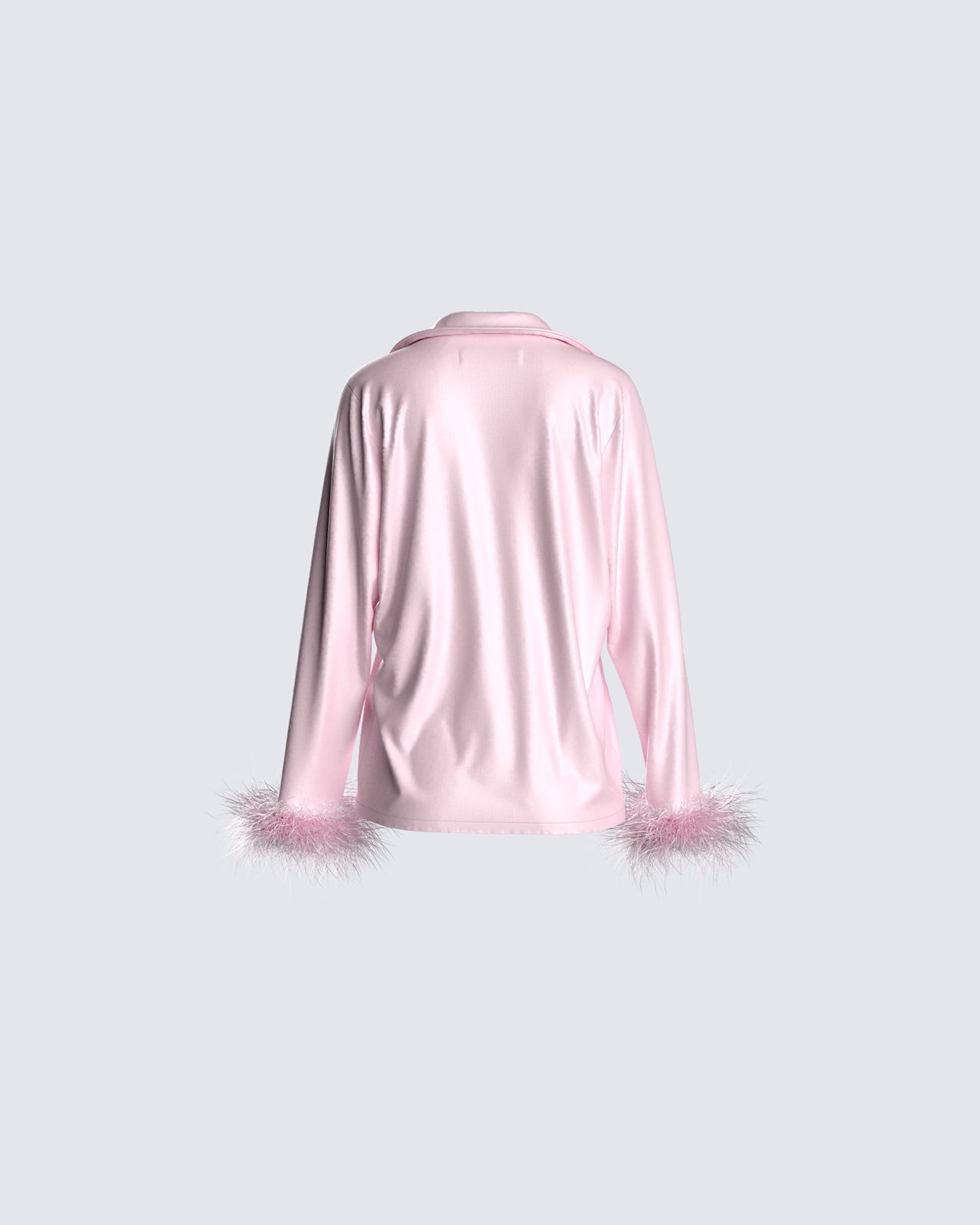 Sarah Pink Feather Trim Top